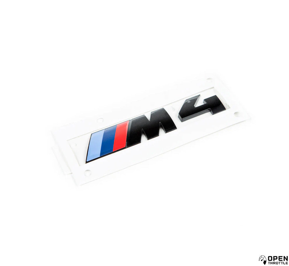 GLOSS BLACK M4 BADGE TRUNK EMBLEM FOR BMW M4 F82 – OPEN THROTTLE