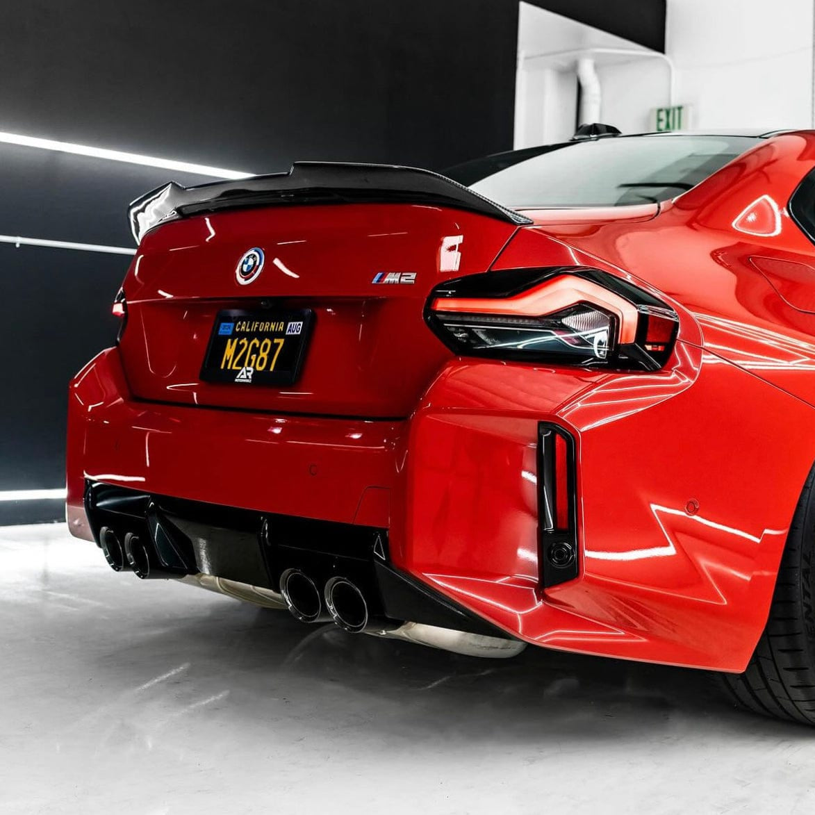 PSM STYLE HIGH KICK CARBON FIBER TRUNK SPOILER FOR BMW G87 M2 / G42 2 ...